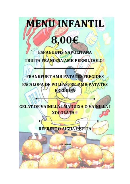 Kids menu | PDF