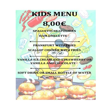Kids menu | DOCX