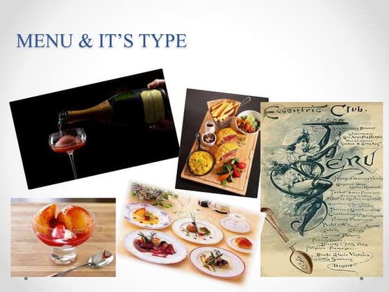 Types of menu | PPT