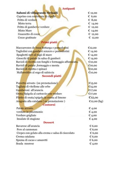 Menu Fisso di Mare | PDF