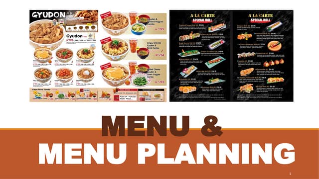 Types of menu | PPTX