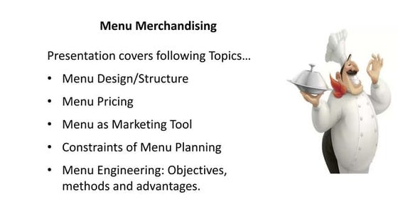 FACTORS AFFECTING MENU DESIGN AND PLANNING | PPTX | Food Industry ...