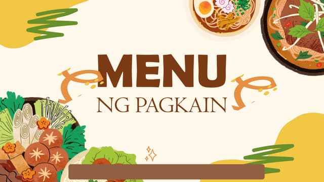 MENU NG PAGKAIN_pptx | PPTX