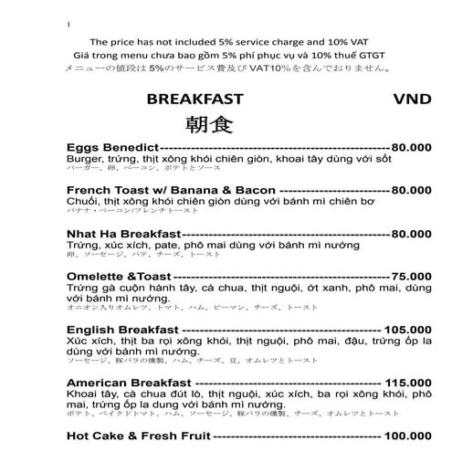 Menu nhat ha 3 | PDF