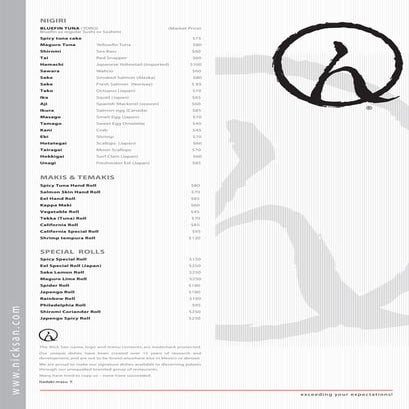 Menu nicksan | PDF