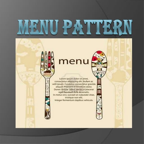 MENU PATTERN | PPTX