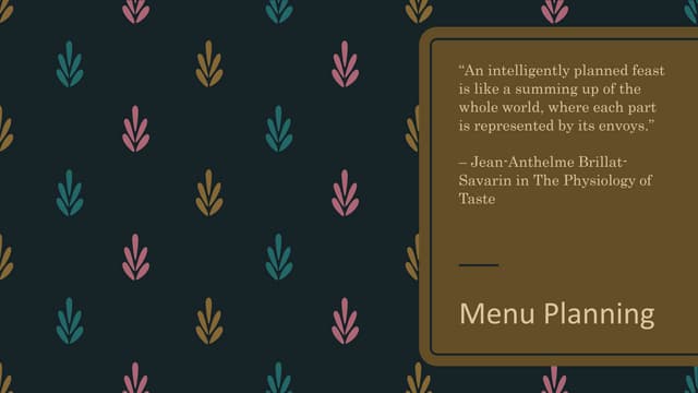 Types of menu | PPTX