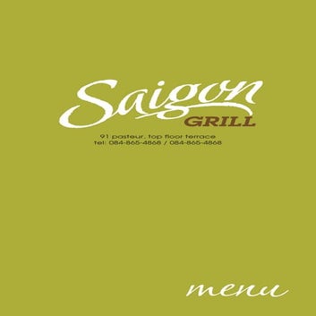 Menu saigon grill vn | PDF