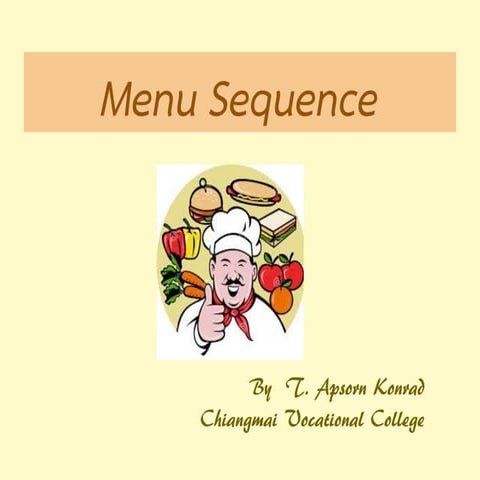 Menu sequence | PDF