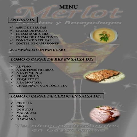 Menus Merlot Eventos | PPTX