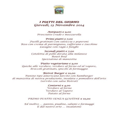 Menu' Bistrot - | PDF