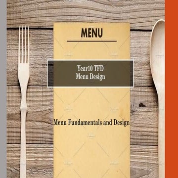 How to write effective Menus in Hospitality | PPTX
