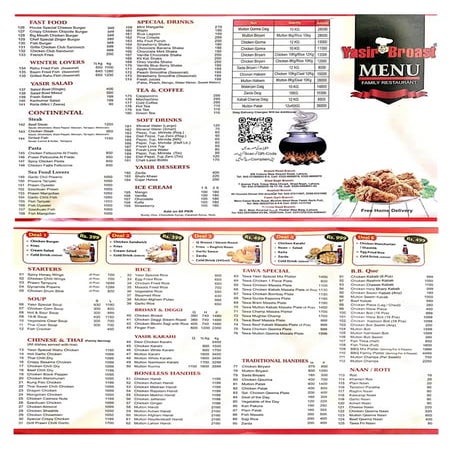 Yasir Broast Menu with Deals - Aug 2022 | PDF