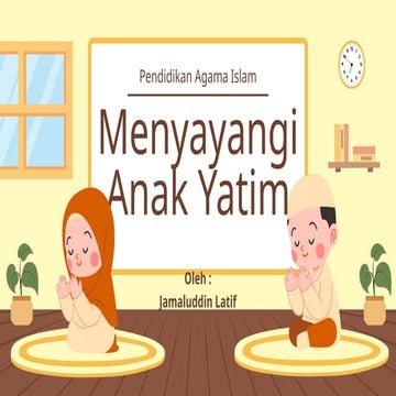 Menyayangi Anak Yatim Presentasi Kuning dan Oranye Ilustratif dan ...