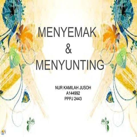 Menyemak & Menyunting | PPT