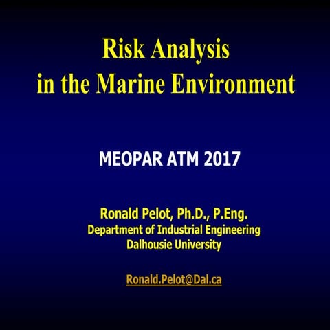 Risk Analysis in the Marine Environment | PPTX