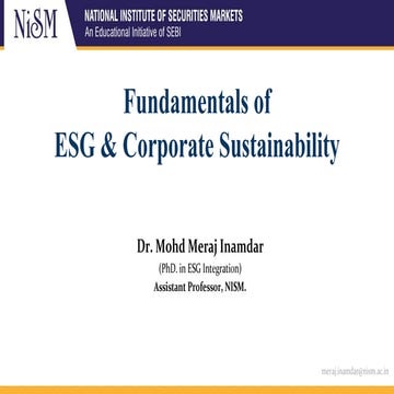 Fundamentals of ESG and Corporate Sustainability | PDF