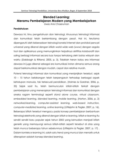 Konsep blended learning | PPT