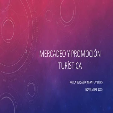 Mercadeo y promoción turística pp. | PPTX