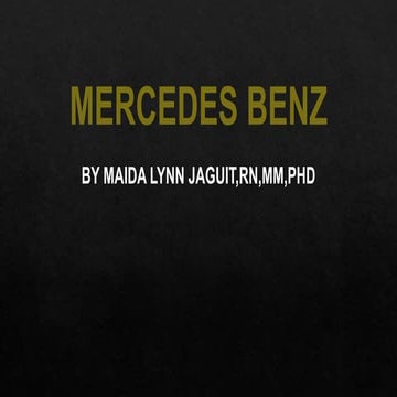 Mercedes Benz | PPTX