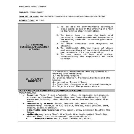 Mercedes clil didactic unit | PDF