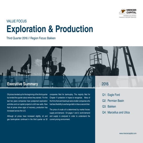 Mercer Capital's Value Focus: Exploration and Production | Q3 2016 ...