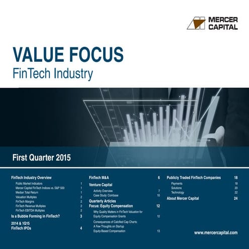 Mercer Capital's Value Focus: FinTech Industry | First Quarter 2015 | PPT