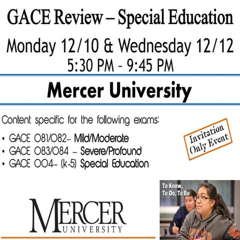 Mercer GACE Workshop | PDF