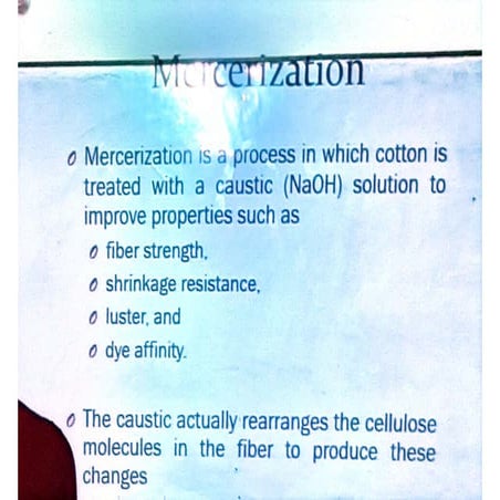 Mercerization of 100 percent cotton fabric | PPT