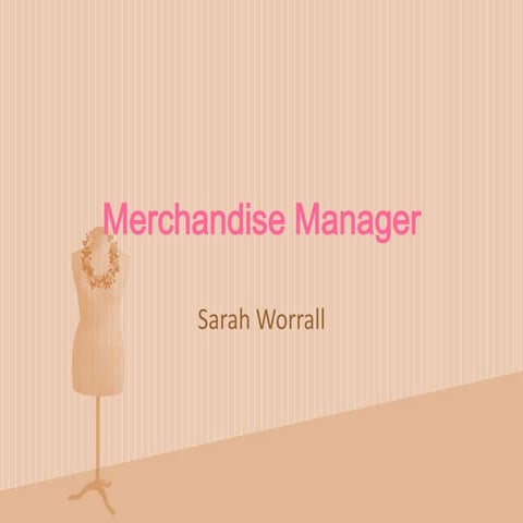 Merchandise Manager | PPT