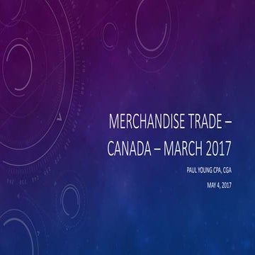 Merchandise Trade – Canada – march 2017 | PPTX