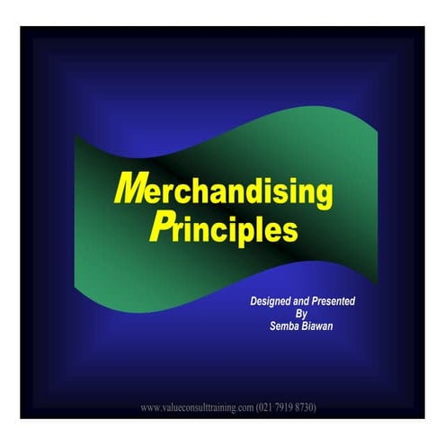 Merchandising principle | PDF