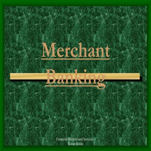 Merchant banking | PPT
