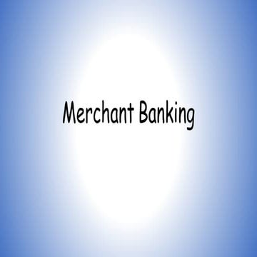 Merchant banking (1) | PPTX