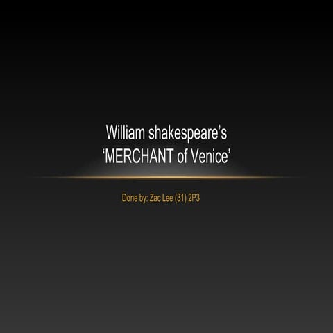 Merchant of venice | PPT