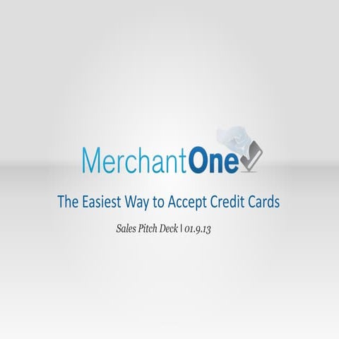 Merchant one powerpoint | PPTX