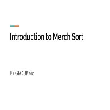 Data Structure Merge Sort Implementation Ppt