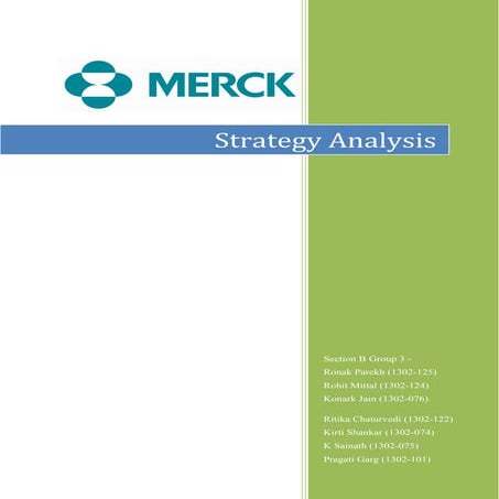 Merck group 7 strategic_mgmt | PDF