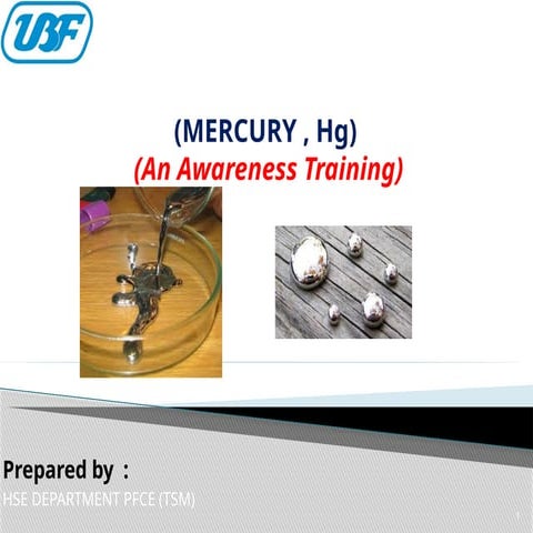 Mercury Awareness Training for Oil and Gas | PPTX