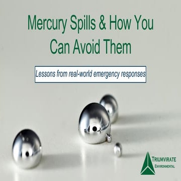 Mercury Spills and How You Can Avoid Them | PDF