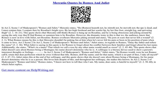 Juliet And Romeo Quotes