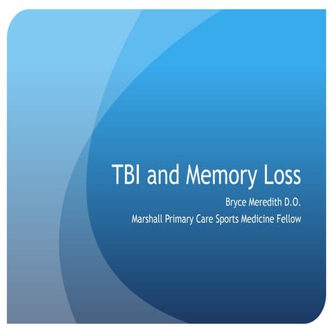 TBI and Memory Loss | PPTX