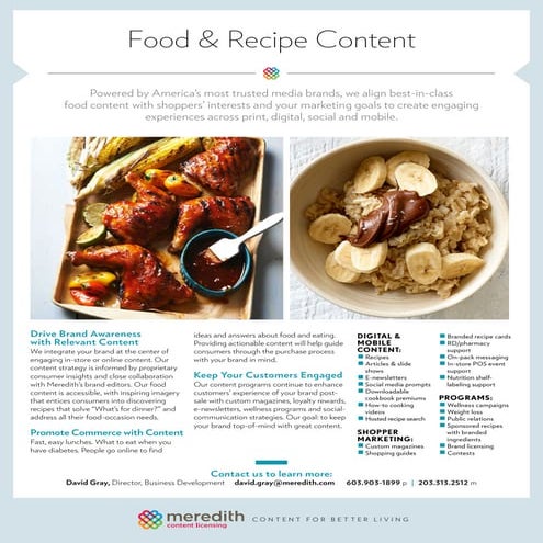 Meredith content licensing food and recipe content | PDF | Grocery ...