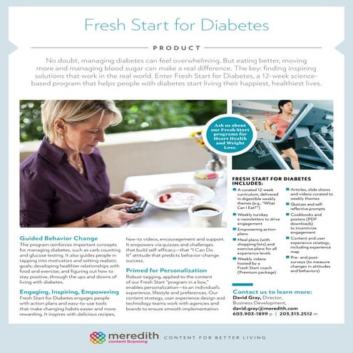 Meredith content licensing fresh start for diabetes | PDF