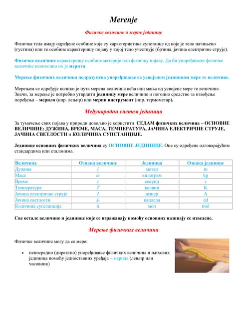 Duz, prava, poluprava, merenje duzine | PPTX