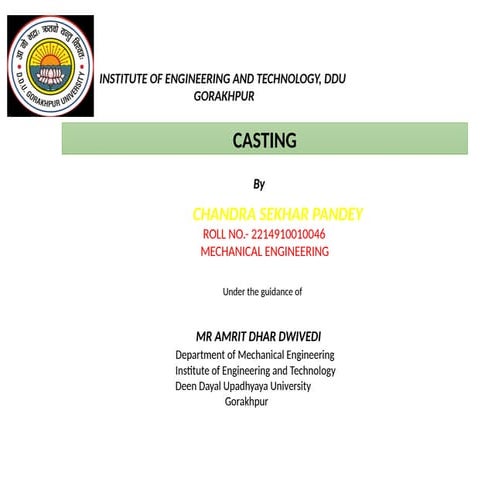 Thixocasting process | PPTX