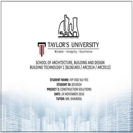 Building Technology I Project 2: Individual Task | PDF