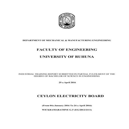 Ceylon Electricity Board | PDF