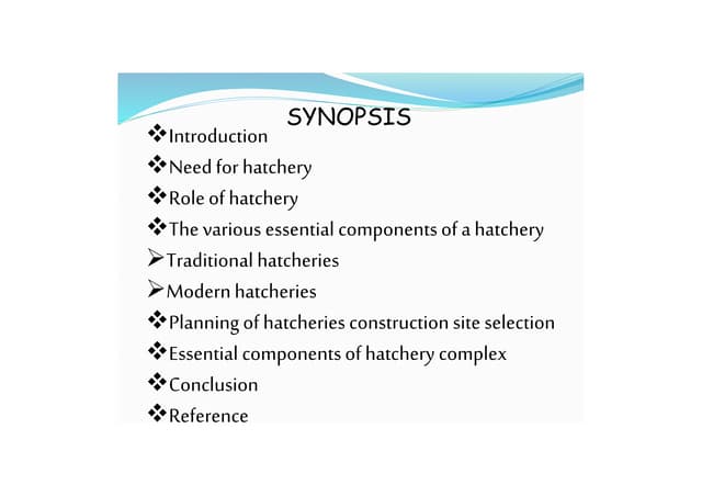 Fishs HATCHERY MANAGEMENT 1 LECTURE.pptx