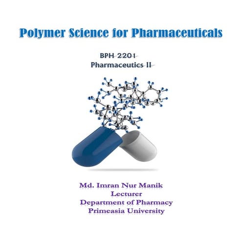Polymer Science For Pharmaceuticals-MANIK | PDF